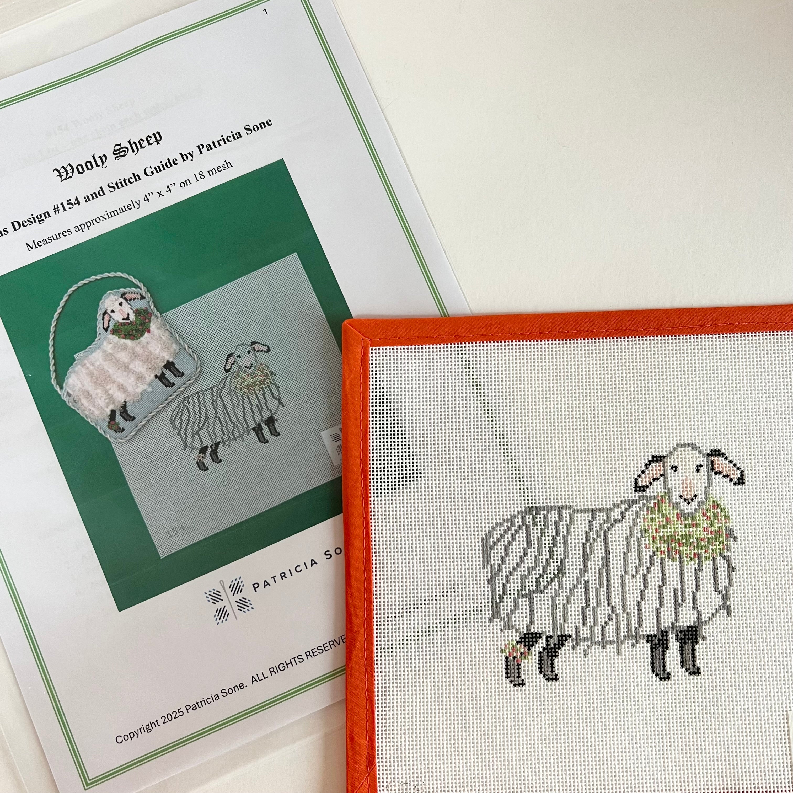 Wooly Sheep with Stitch Guide – Destination Needlepoint